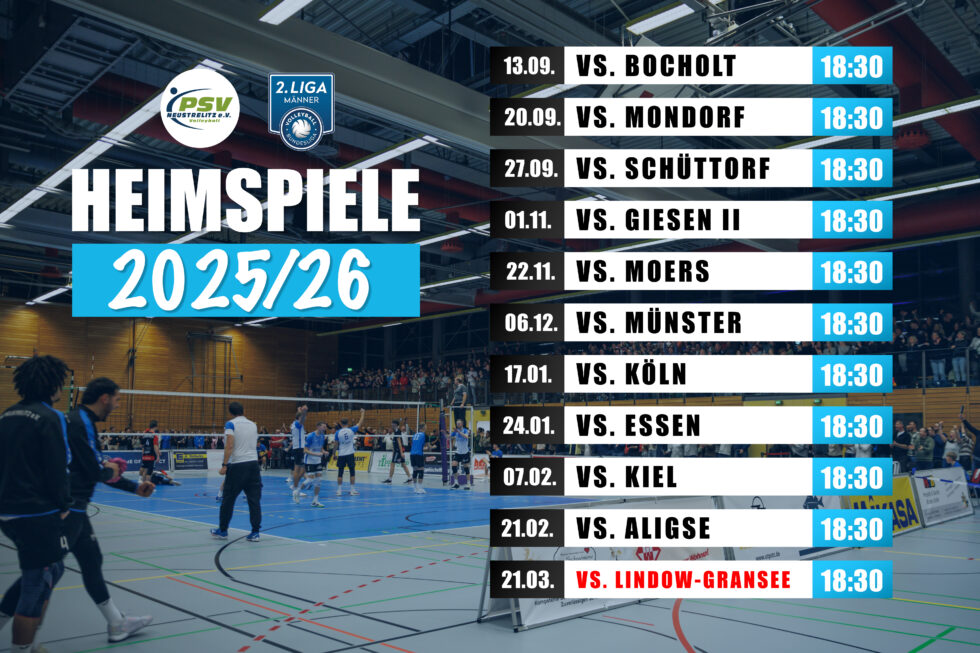 Der Spielplan 2025/26 steht fest | PSV Neustrelitz Volleyball